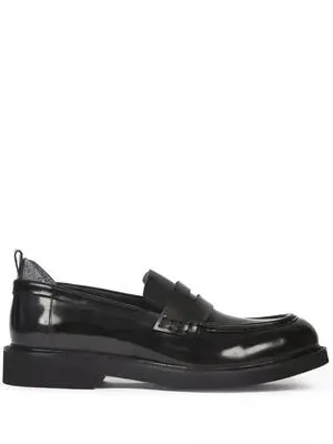 Etro Leather Penny Loafers - Black