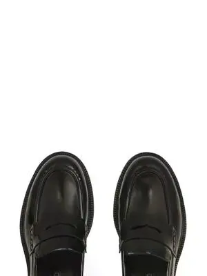 Etro Leather Penny Loafers - Black