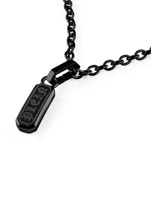 Philipp Plein Gothic Tag Pendant Necklace