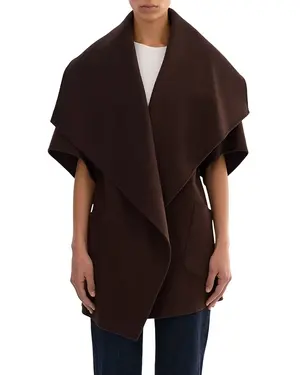 LAMARQUE Penelope Oversized Coat - Dark Brown