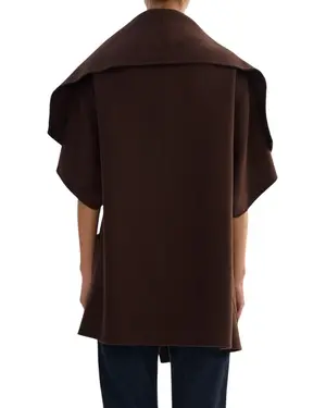 LAMARQUE Penelope Oversized Coat - Dark Brown