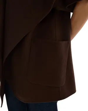 LAMARQUE Penelope Oversized Coat - Dark Brown