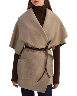 LAMARQUE Penelope Oversized Coat - Heather Taupe