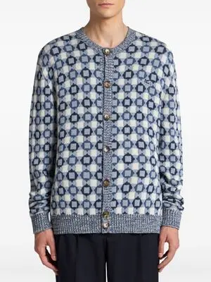 Etro Patterned Jacquard Cardigan