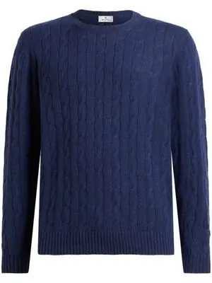 Etro Cable-knit Cashmere Sweater - Blue