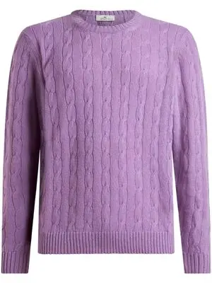 Etro Cable-knit Cashmere Sweater - Purple