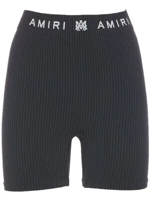 Amiri Ribbed Shorts - Black
