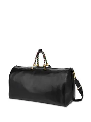 Moschino Zip-up Leather Duffle Bag