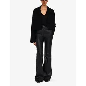 JOSEPH Tafira Flared-leg Leather Trousers