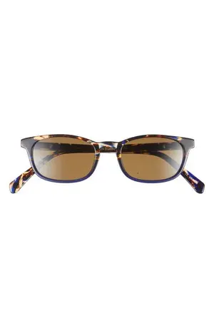Eyebobs On Board 47mm Polarized Rectangle Sunglasses - Navy Tortoise