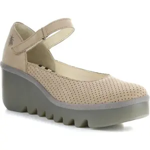 Fly London Bawa Platform Wedge Pump - Taupe Cupido