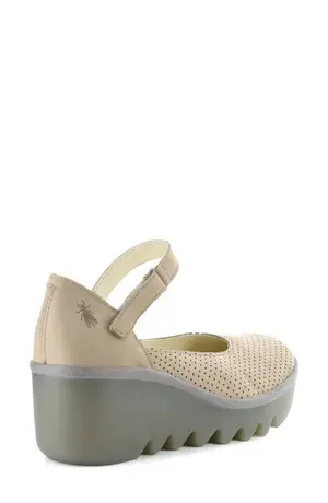 Fly London Bawa Platform Wedge Pump - Taupe Cupido