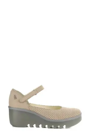 Fly London Bawa Platform Wedge Pump - Taupe Cupido