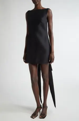 GIA STUDIOS Bowie Wool & Silk Broadcloth Minidress