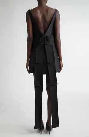GIA STUDIOS Bowie Wool & Silk Broadcloth Minidress