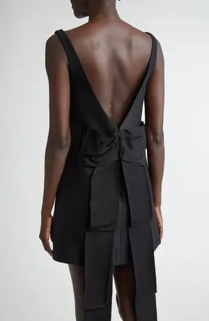 GIA STUDIOS Bowie Wool & Silk Broadcloth Minidress