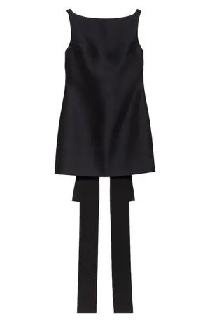 GIA STUDIOS Bowie Wool & Silk Broadcloth Minidress