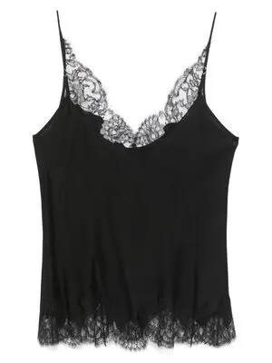 Carine Gilson Silk Camisole - Black