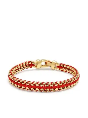 NIALAYA JEWELRY Woven 8mm Box Chain Bracelet - Gold