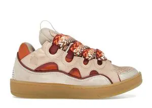 LANVIN Curb Sneaker - Pale Pink/mango
