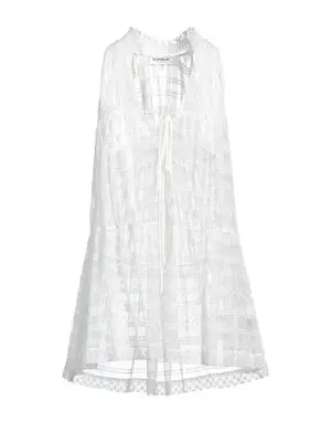DONDUP Embroidered Tulle Top - White