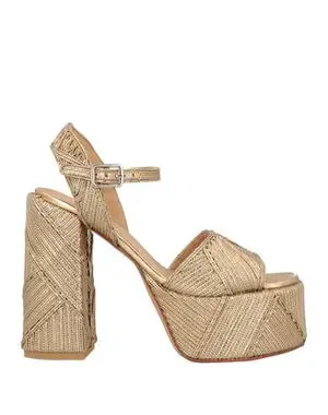 Castaner Gold Tone Sandals For Women