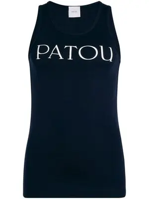 PATOU Logo-print Tank Top - Blue