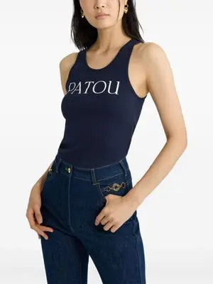 PATOU Logo-print Tank Top - Blue