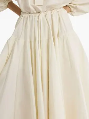 PATOU Faille Maxi Skirt