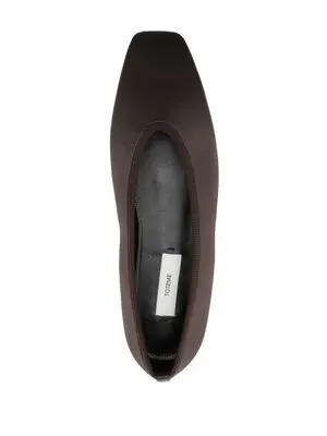 TOTEME Minimalist Satin Ballet Flats