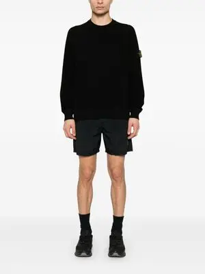 Stone Island Compass Badge Crewneck Sweatshirt - Black