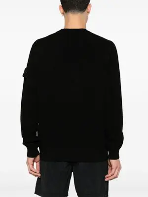 Stone Island Compass Badge Crewneck Sweatshirt - Black
