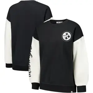 '47 Pittsburgh Steelers Double Header Rise Andie Pullover Sweatshirt