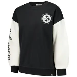 '47 Pittsburgh Steelers Double Header Rise Andie Pullover Sweatshirt