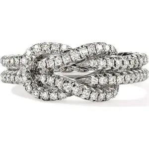 John Hardy Diamond Love Knot Ring - Silver