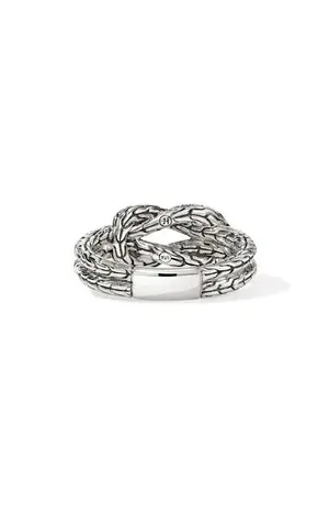 John Hardy Diamond Love Knot Ring - Silver