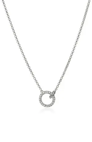 John Hardy Essential Pavé Pendant Necklace - Silver