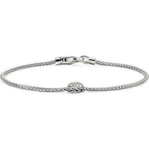 John Hardy Essential Pavé Bracelet With Diamonds - Silver