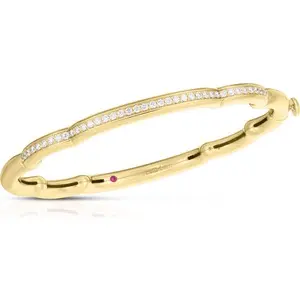 Roberto Coin Cialoma Diamond Bangle Bracelet - Yellow Gold