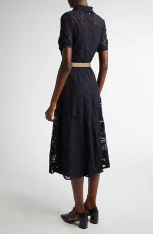 Max Mara Lambro Lace Knit Shirtdress