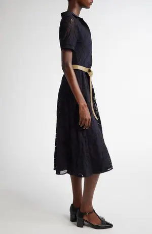 Max Mara Lambro Lace Knit Shirtdress