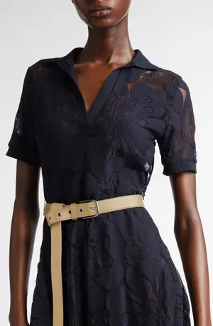 Max Mara Lambro Lace Knit Shirtdress