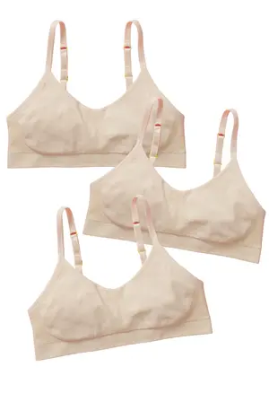 YELLOWBERRY Tulip Seamless Bra 3pk - Doe