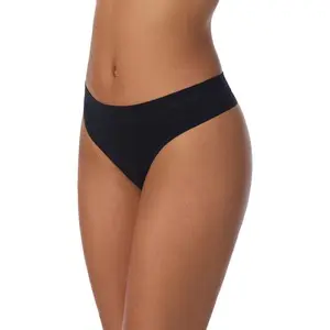 Dkny Litewear Seamless 3-pack Thongs - Black