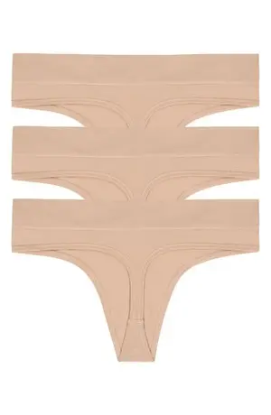 Dkny Litewear Seamless 3-pack Thongs - Glow