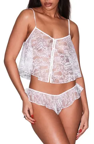 FLEUR DU MAL Flutter Lace Camisole - Ivory