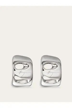 FERRAGAMO Vara Hoop Earrings - Silver
