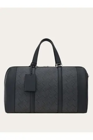 FERRAGAMO Monogram Duffle Bag - Black