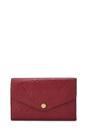 LOUIS VUITTON Monogram Empreinte Compact Curieuse - Red