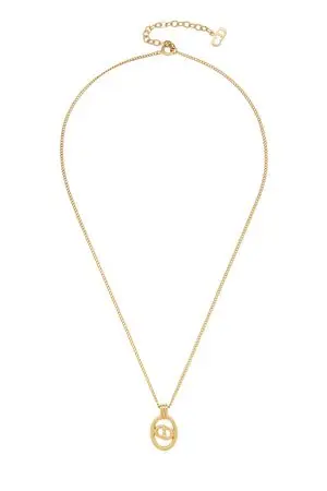 Dior Cd' Oval Necklace - Gold